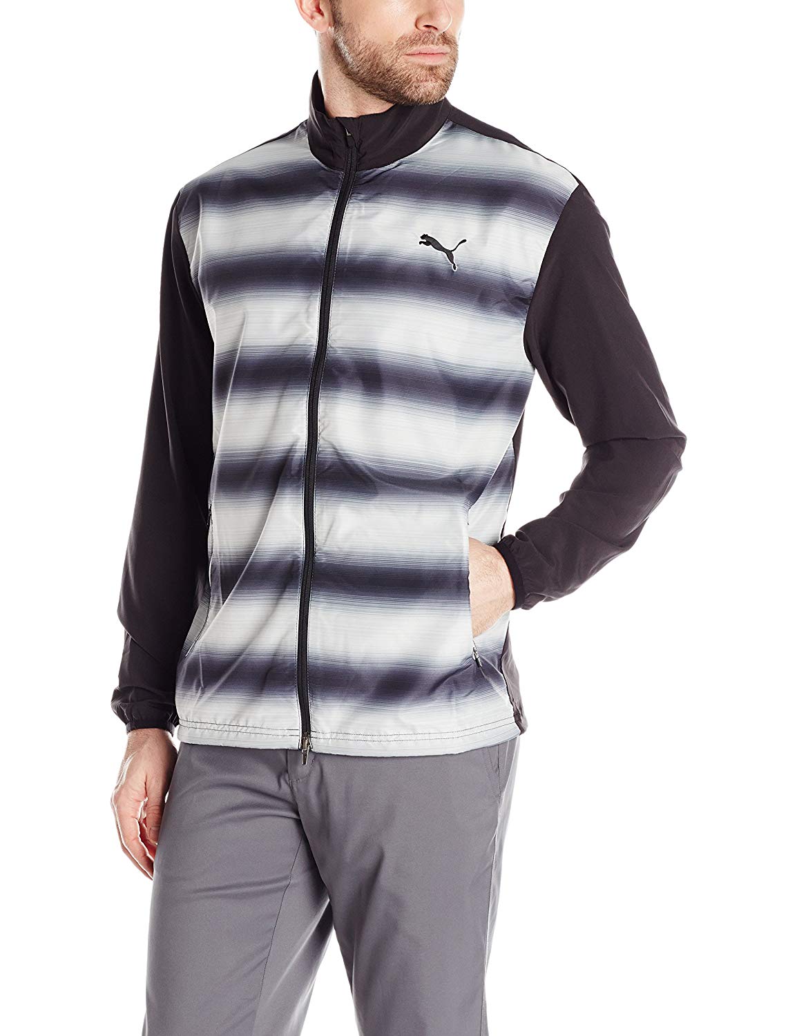 Puma Mens Ombre Stripe Golf Jackets