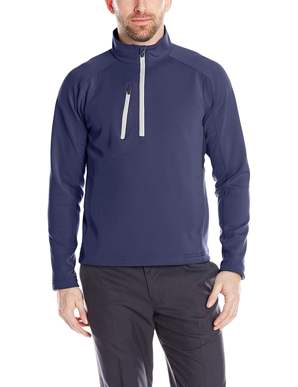 Zero Restriction Mens Quarter Zip Tech Golf Pullovers